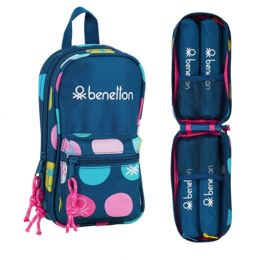 Školske Pernice PENCIL CASE BACKPACK WITH 4 EMPTY CASES BENETTON MARINO ...