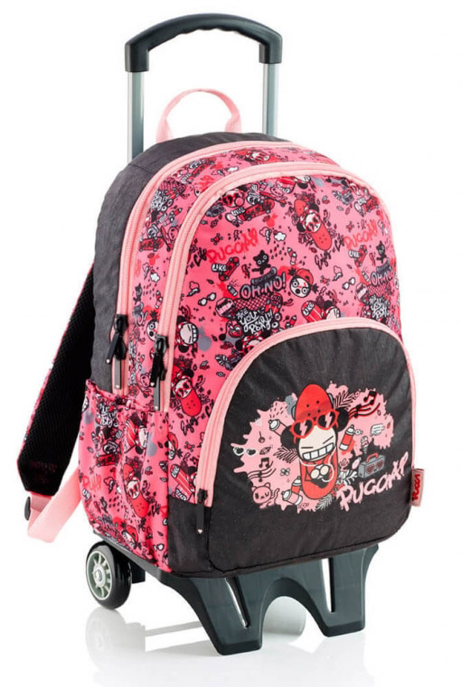 BACKPACK W/THREE COMPARTMENTS W/TROLLEY ENJOY LIFE PUCCA - | Knjižare ...