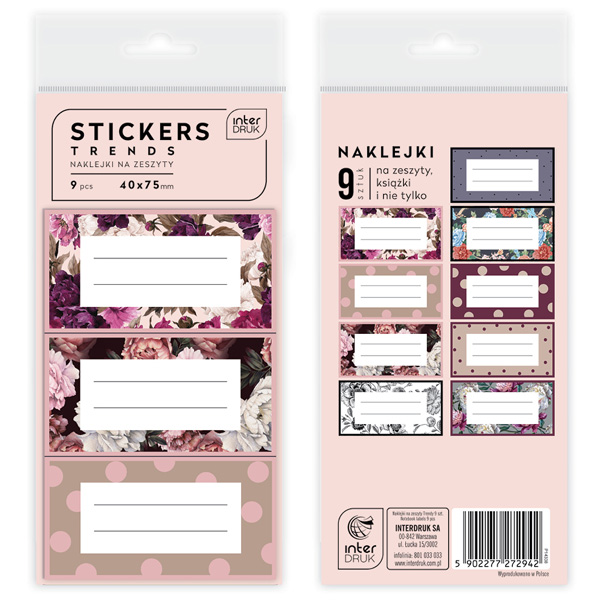 Set etiketa za sveske TRENDS - | Knjižare Vulkan