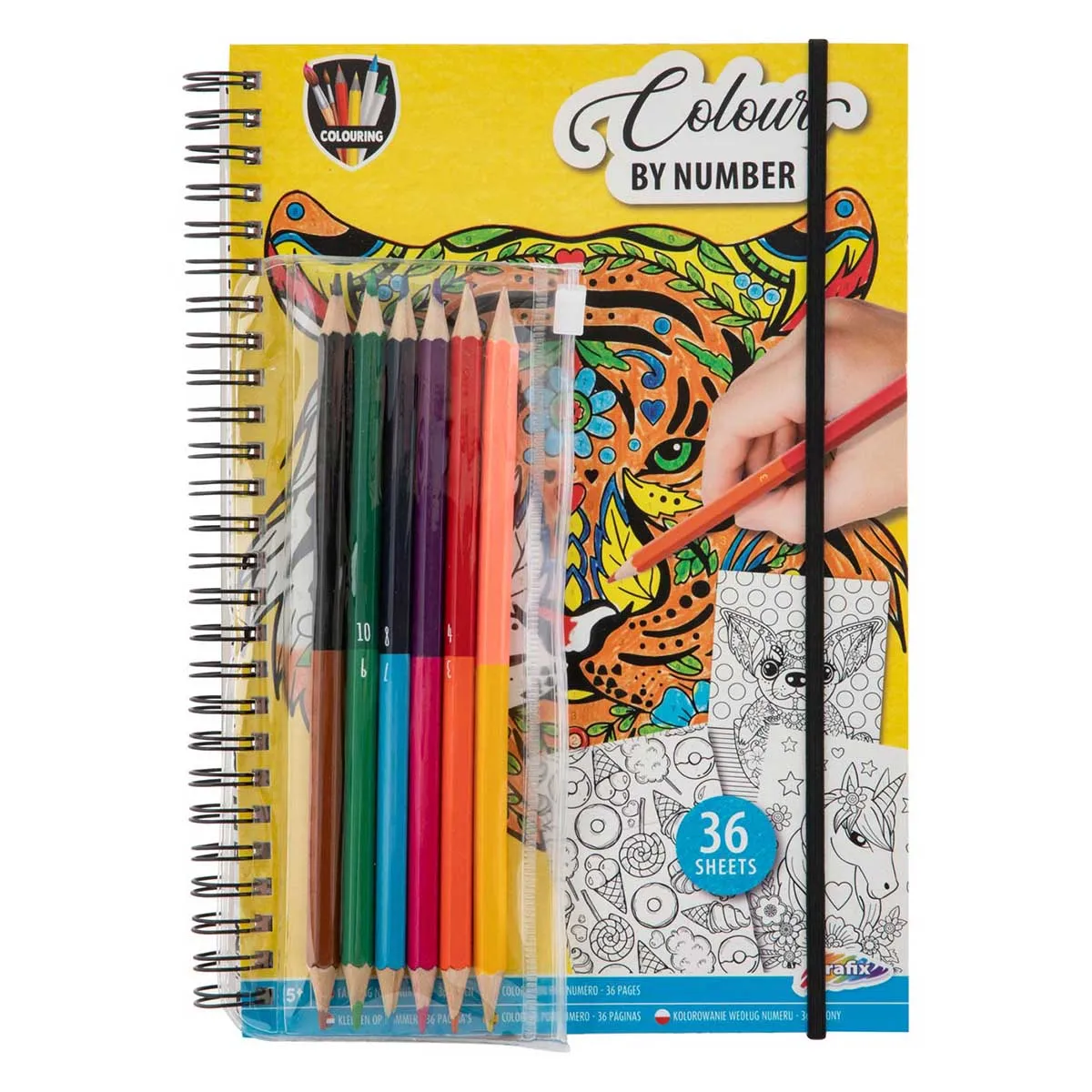 Notes bojanka sa bojicama COLOUR BY NUMBER - | Knjižare Vulkan