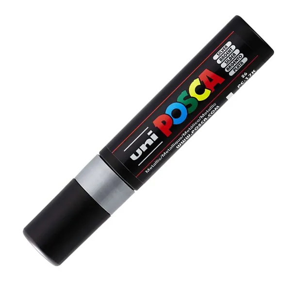 Flomaster UNI POSCA 15mm Srebrni - | Knjižare Vulkan