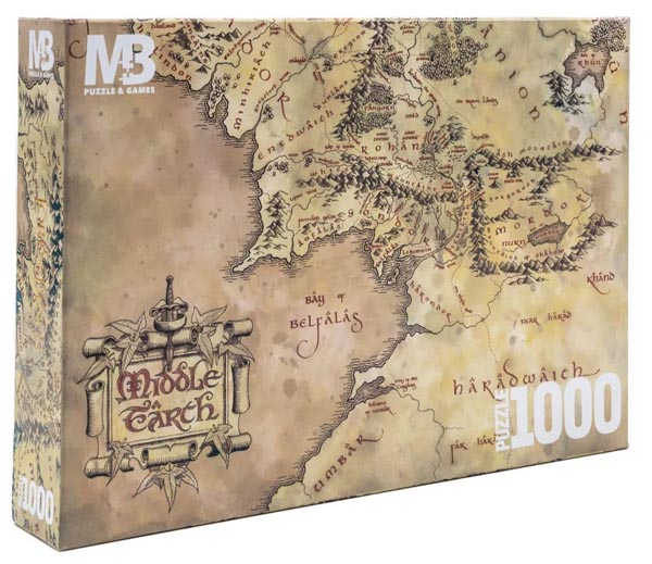 LORD OF THE RINGS Puzzle Middle Earth Map - 1000kom - | Knjižare Vulkan