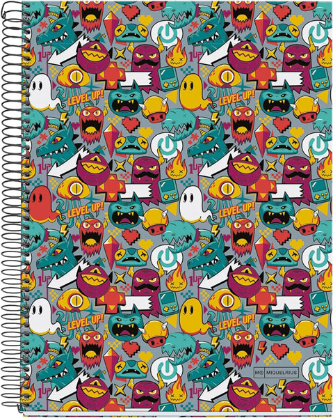 Sveska sa spiralom A4 linije LEVEL UP - | Knjižare Vulkan