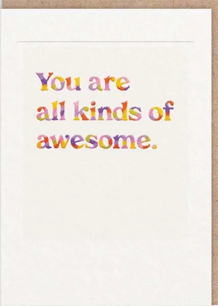 Čestitka YOU ARE ALL KINDS OF AWESOME - | Knjižare Vulkan
