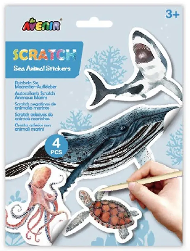 Stikeri za grebanje MORSKE ŽIVOTINJE - | Knjižare Vulkan