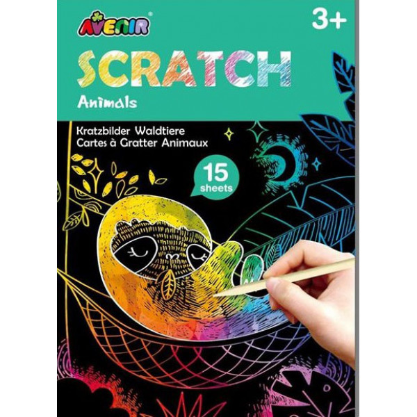 Kreativni set MINI SCRATCH BOOK - ŽIVOTINJE - | Knjižare Vulkan