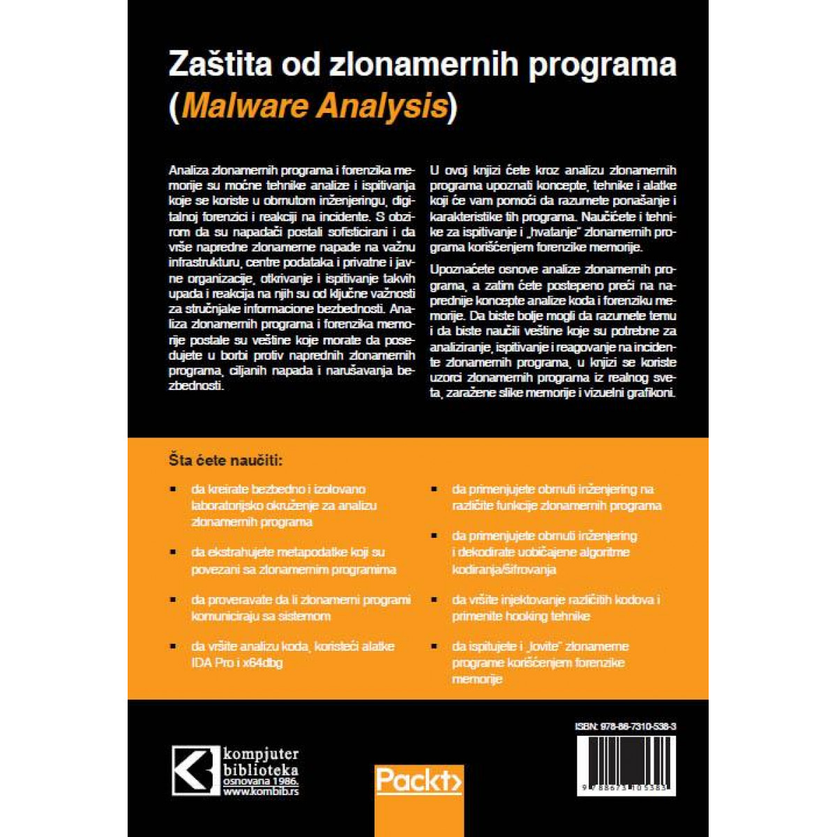 ZAŠTITA OD ZLONAMERNIH PROGRAMA Malware analysis - Monnappa K A ...