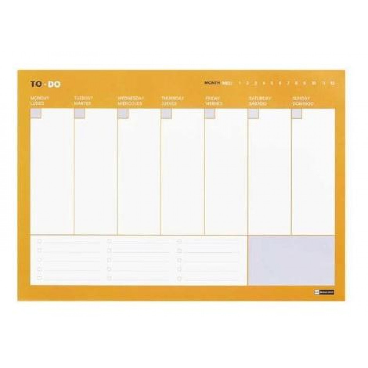 MIQUELRIUS Nedeljni planer TO DO A4 - | Knjižare Vulkan