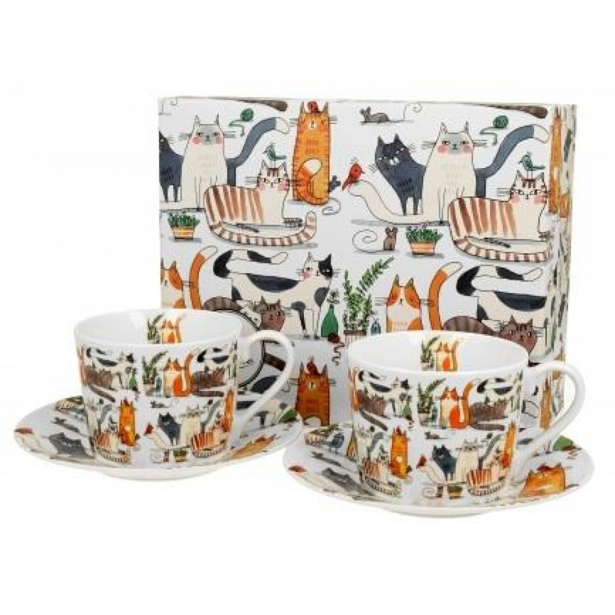 SET OD 2 ŠOLJE LAZY CATS - | Knjižare Vulkan