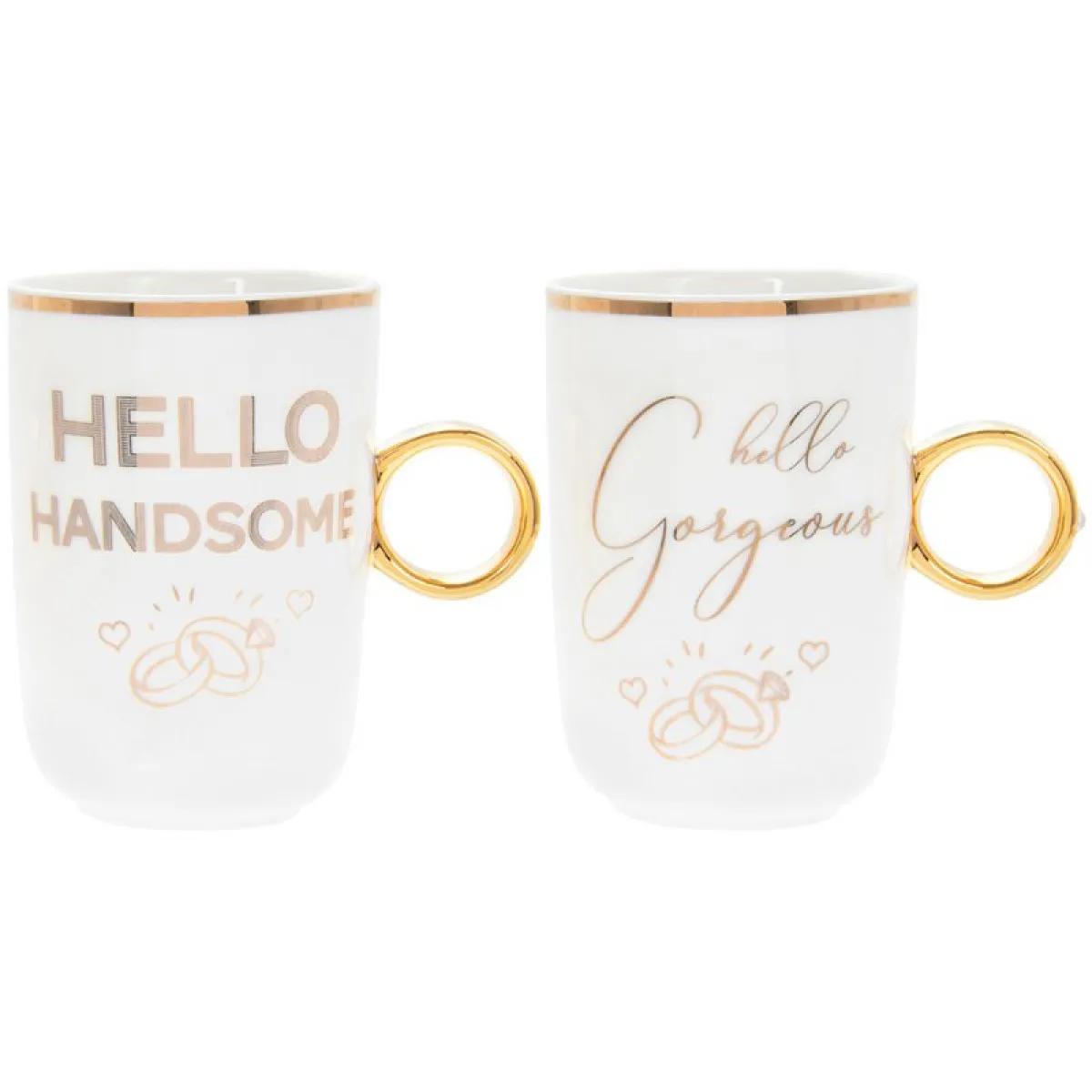 SET 2 šolje HELLO GORG. & HANDSOME - | Knjižare Vulkan