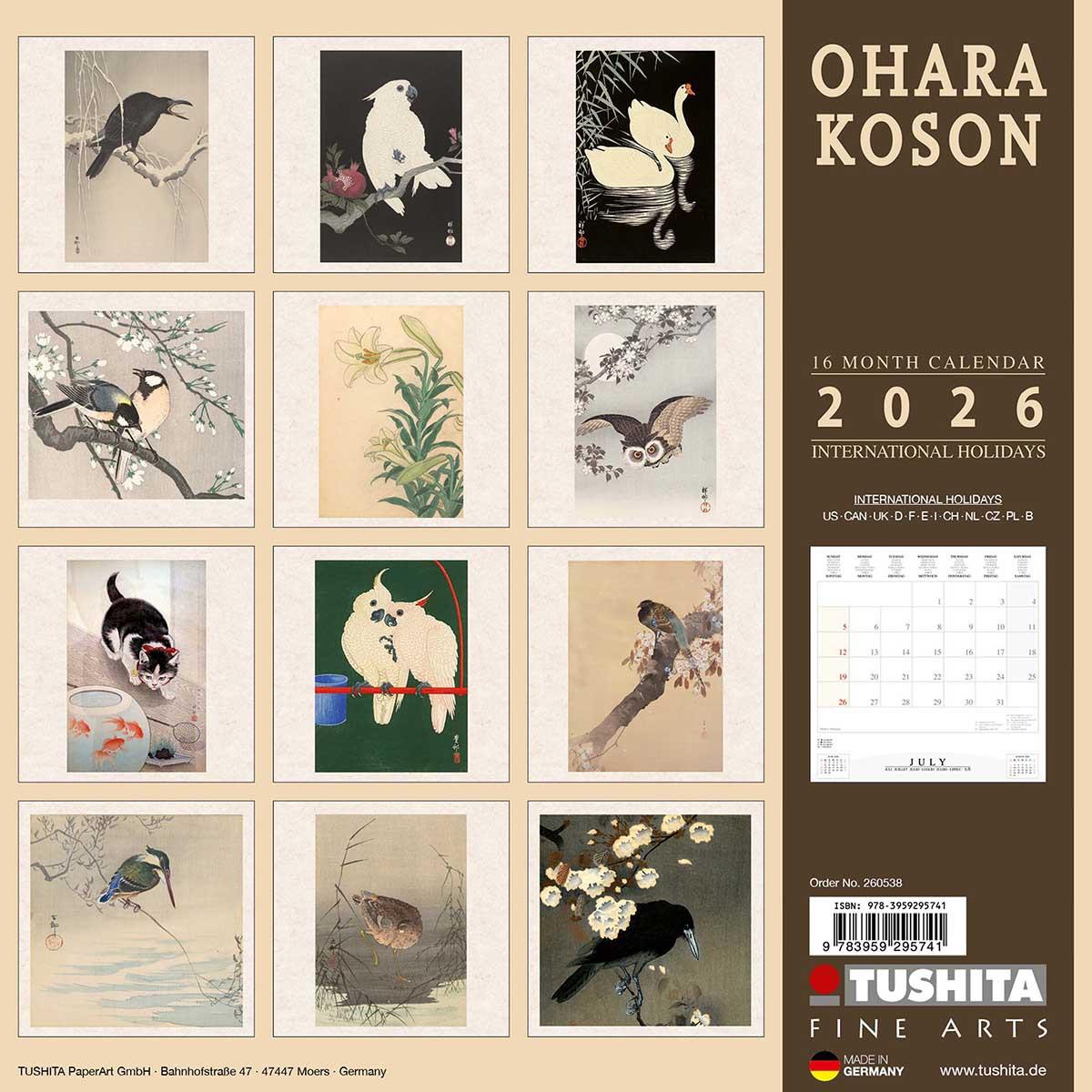 Zidni kalendar 2026 OHARA KOSON - | Knjižare Vulkan